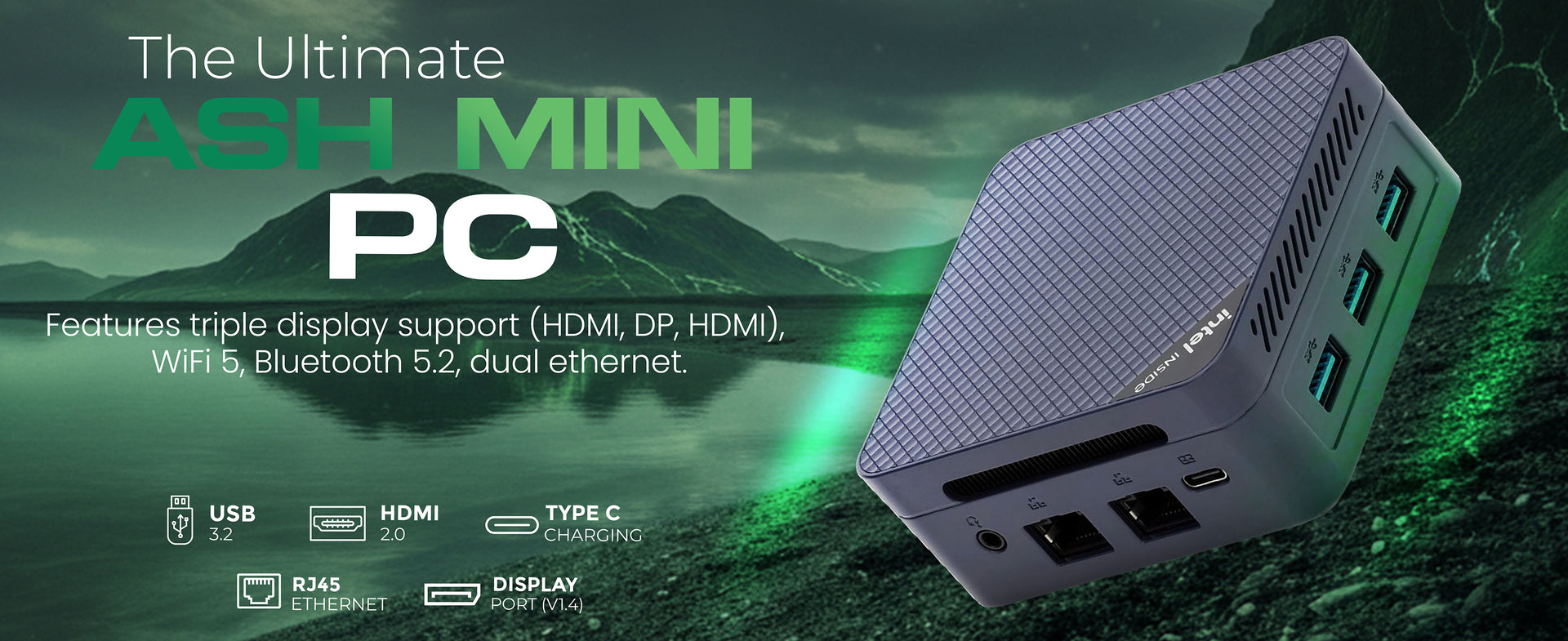 Ash by Skullsaints Mini PC – Intel Twin Lake N150 16GB LPDDR5 Triple ...