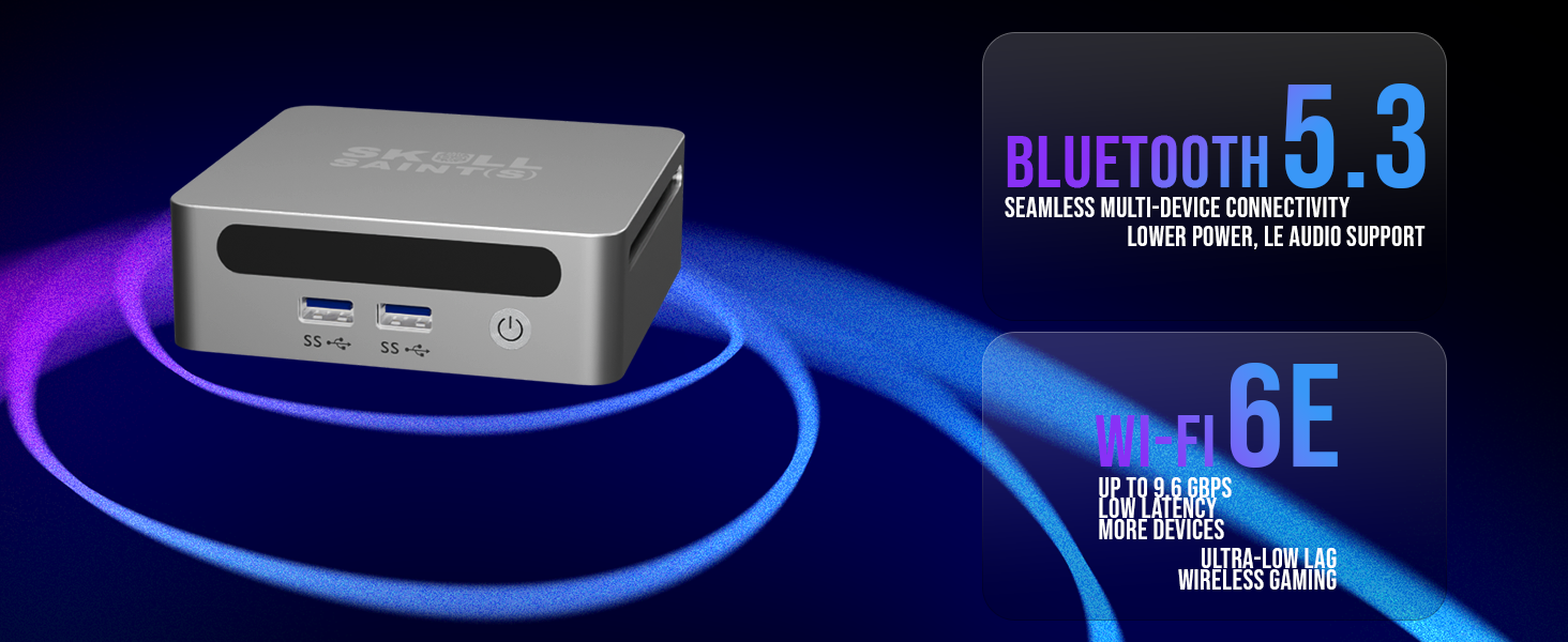 CoreX by SkullSaints: Powered by Ryzen 5 4500U Wi-Fi 6E BT 5.3 Triple Display and Expandable RAM ...