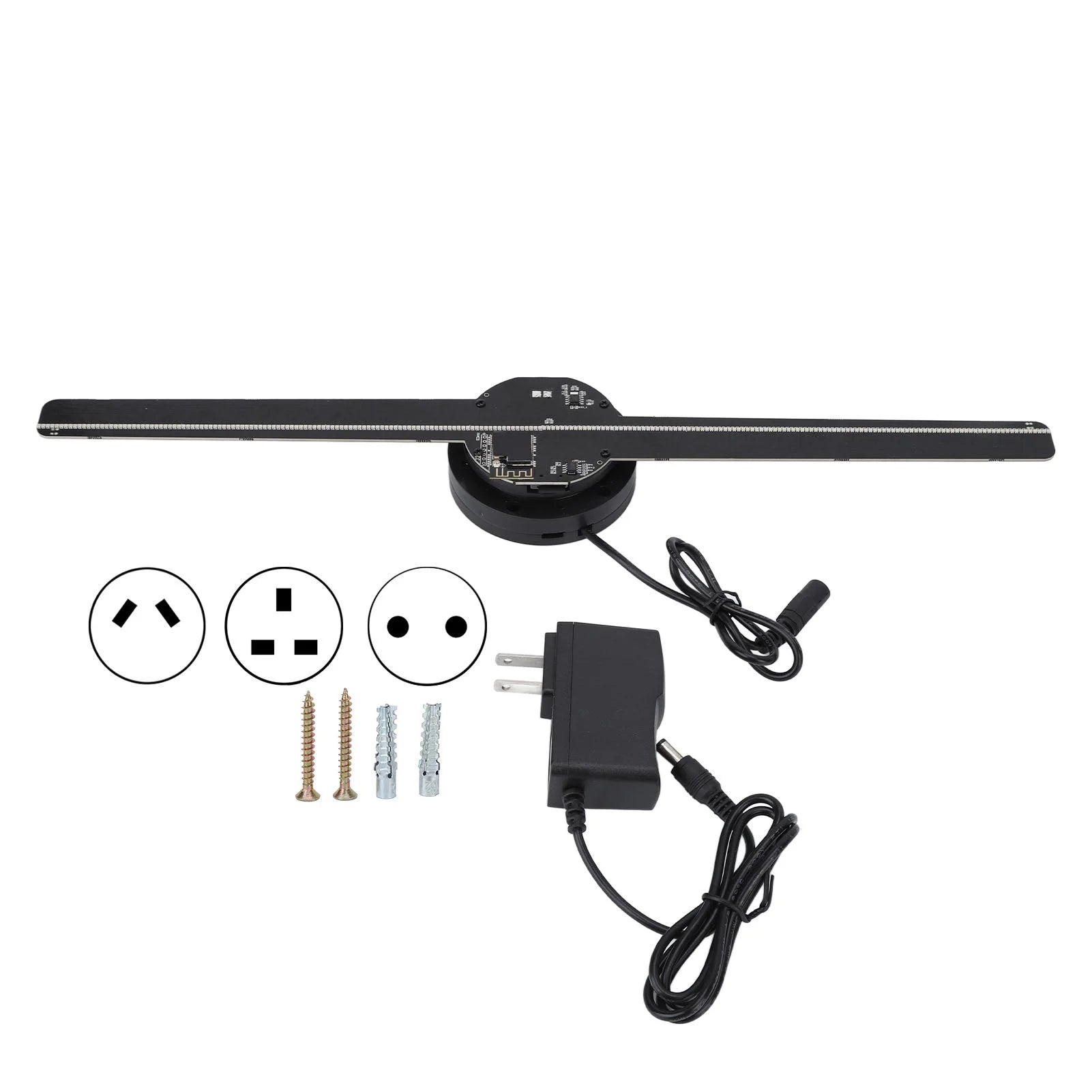 42cm 3D Hologram Projector Fan LED Sign with 224 LEDs Holographic ...