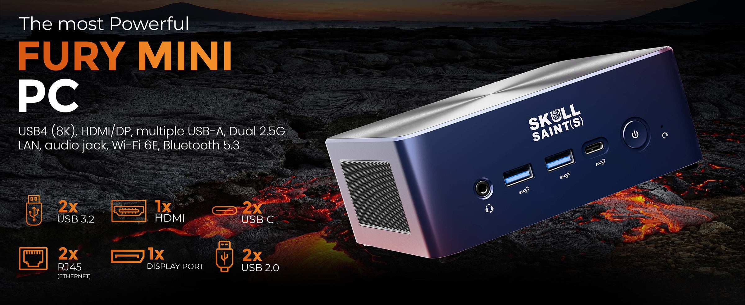 Fury by SkullSaints: Compact Mini PC with AMD Ryzen 7840HS Radeon 780M ...