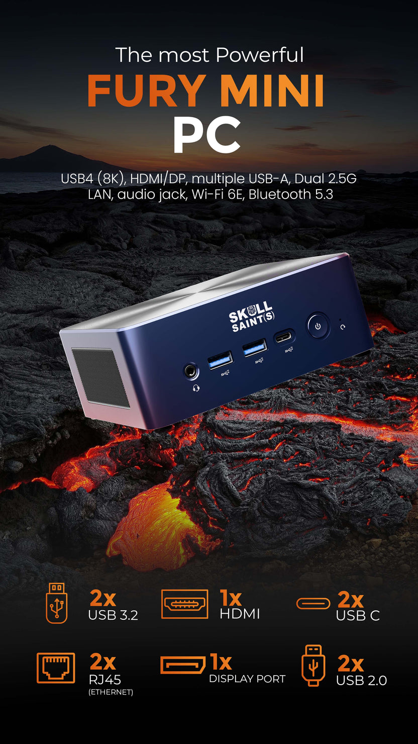 Fury by SkullSaints: Compact Mini PC with AMD Ryzen 7840HS Radeon 780M ...