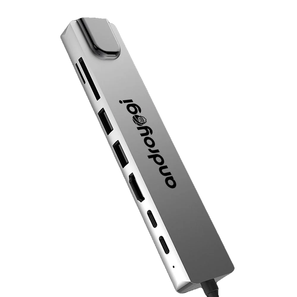 AndroYogi 8 in 1 USB Hub - USB C 3.1 to HDTV 4K LAN Ethernet USB3.0 USB ...